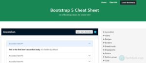 List of Bootstrap 5 CheatSheets and Reference Guides - TechSini